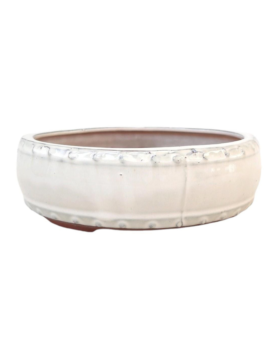 Round Bonsai Pot 32*9 cm Cream - Yixing